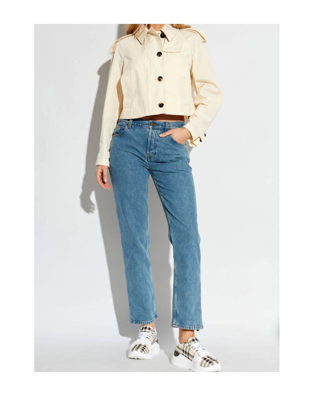 BURBERRY Burberry Checked Lace-Up Sneakers